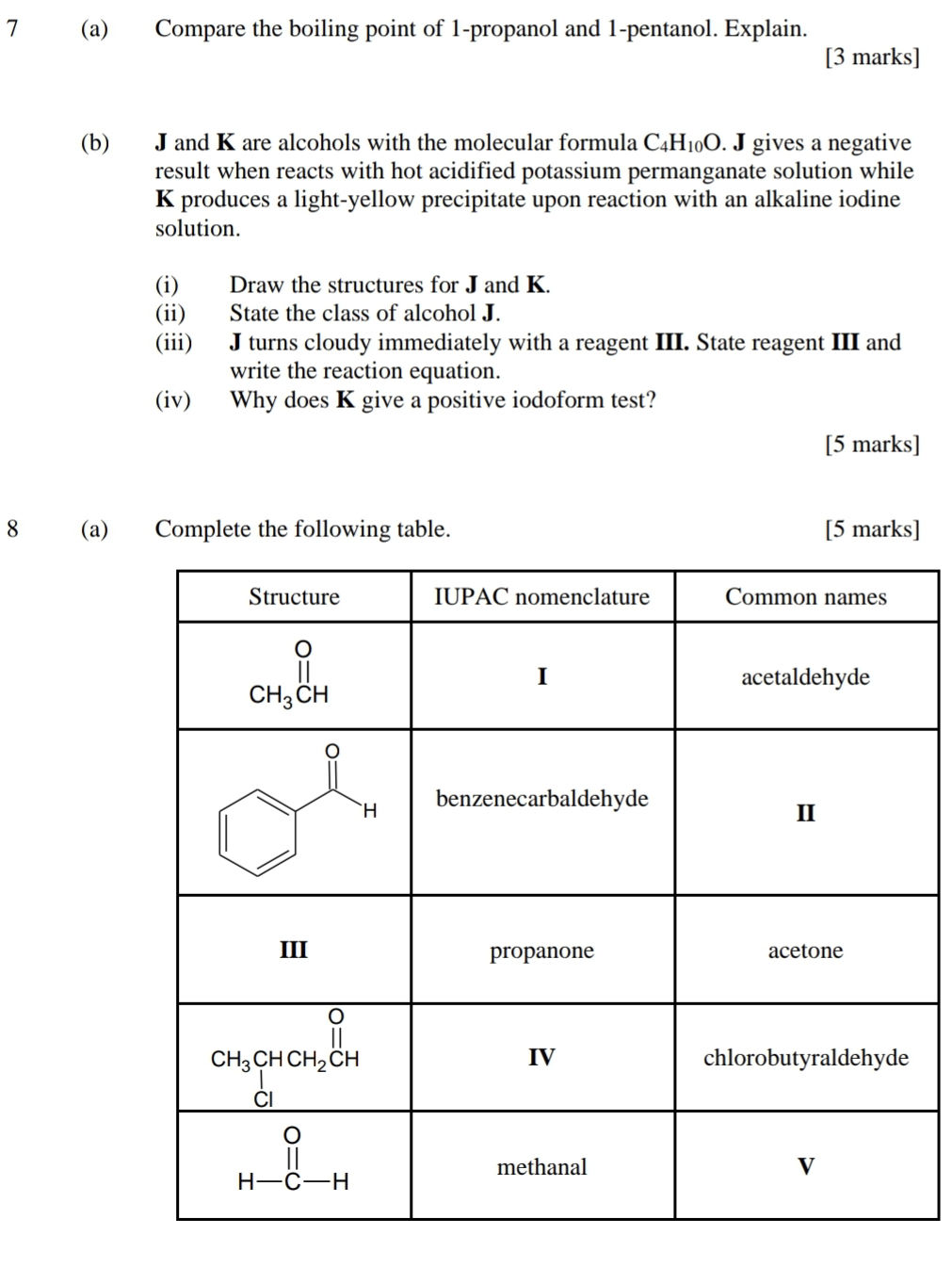 7 (a) Compare the boiling point of | StudyX