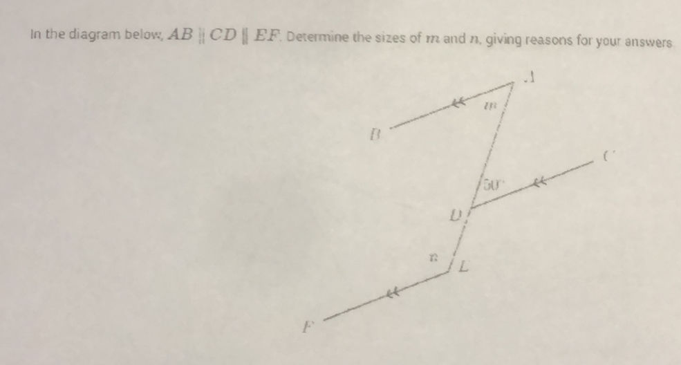 In the diagram below, $AB Vert CD Vert | StudyX