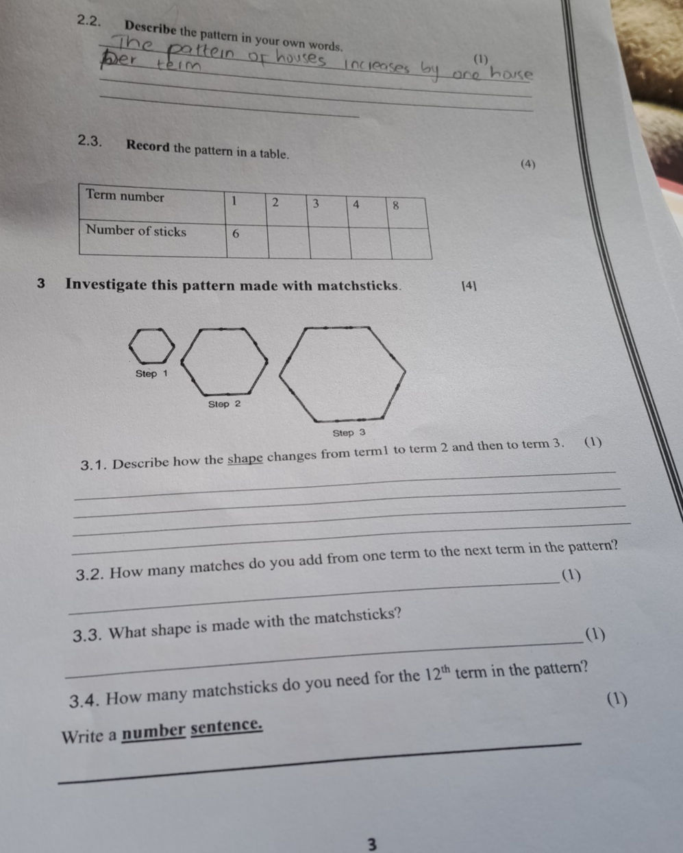 2.2. Describe the pattern in your own words. | StudyX