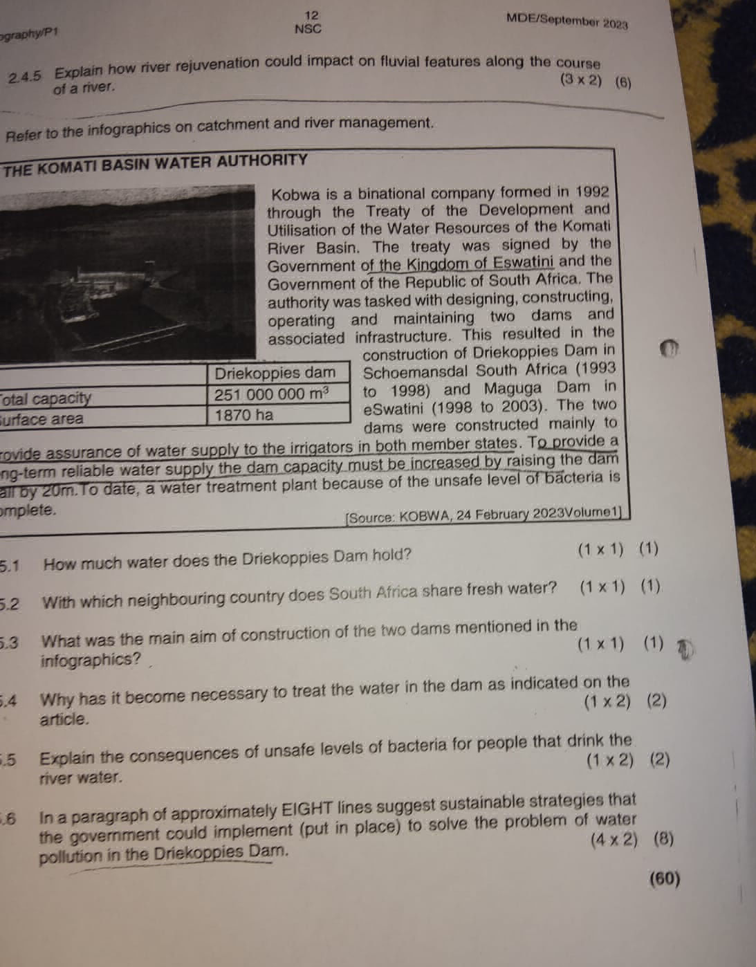 2.4.5 Explain how river rejuvenation could | StudyX
