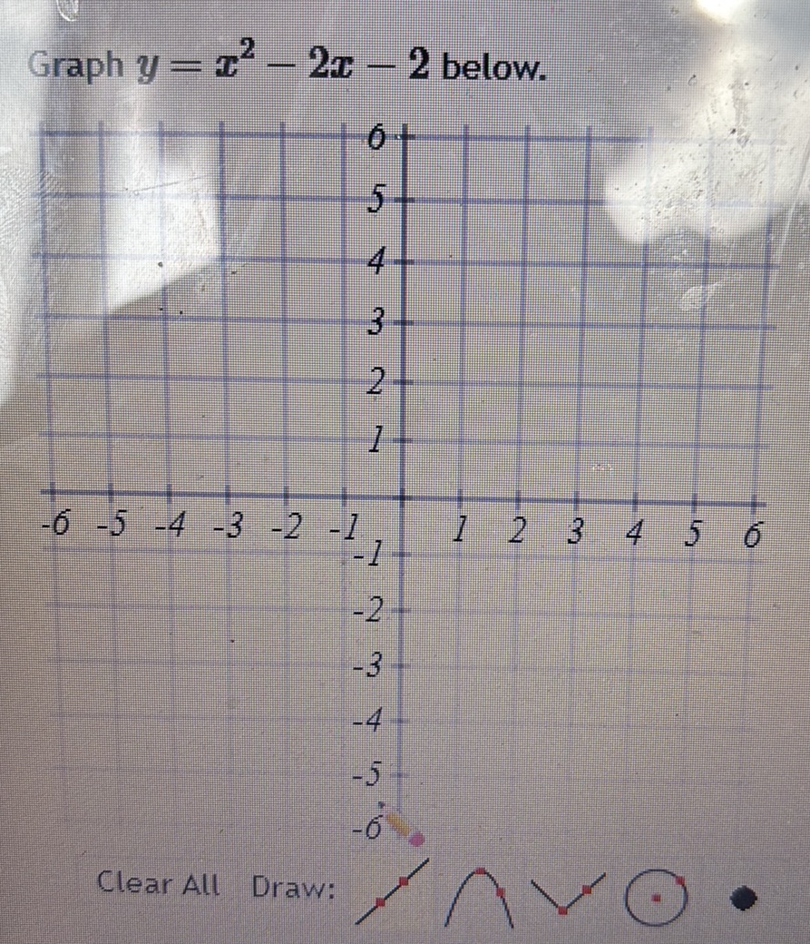 Graphing Quadratic Equation y = x^2 - 2x - 2 | StudyX