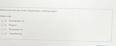 What is the first line of the classification | StudyX