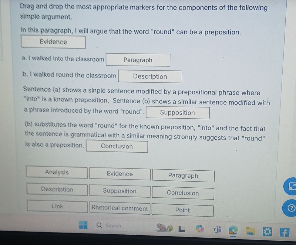 Drag and drop the most appropriate markers | StudyX