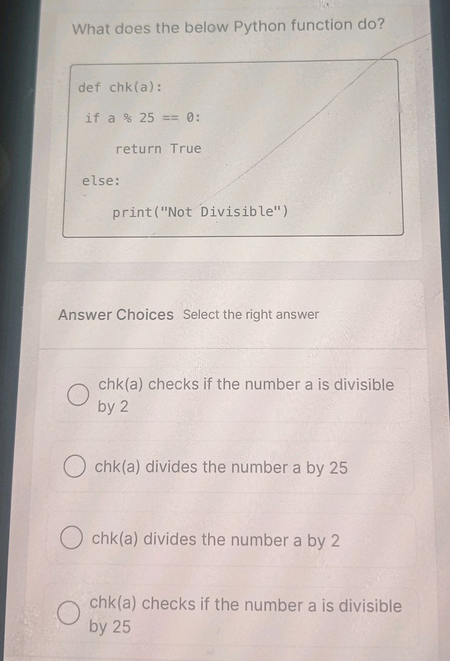 What does the below Python function do? def | StudyX