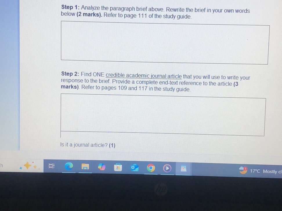 Step 1: Analyze the paragraph brief above. | StudyX