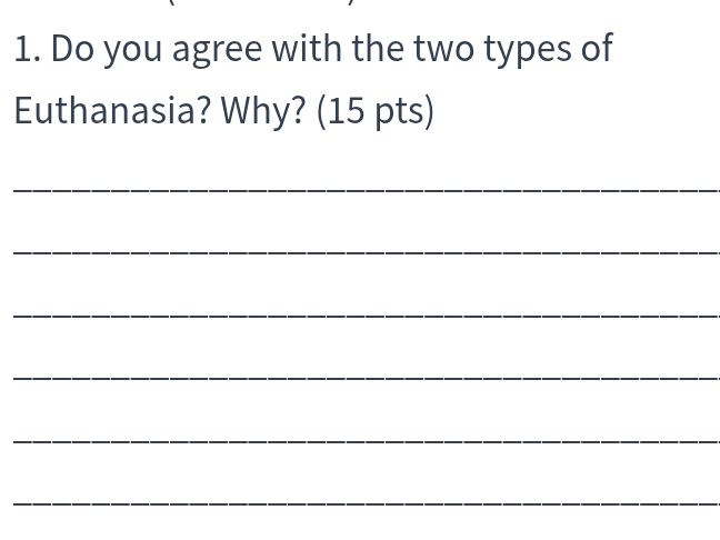 1. Do you agree with the two types of | StudyX