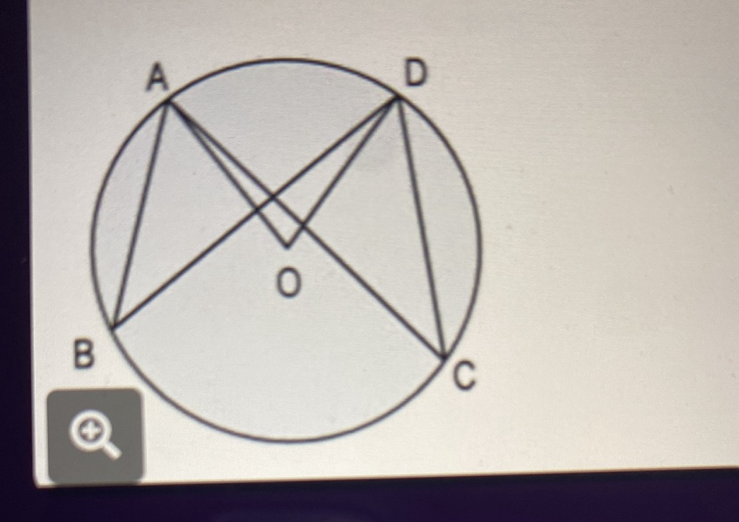 The image shows a circle with points A, B, | StudyX