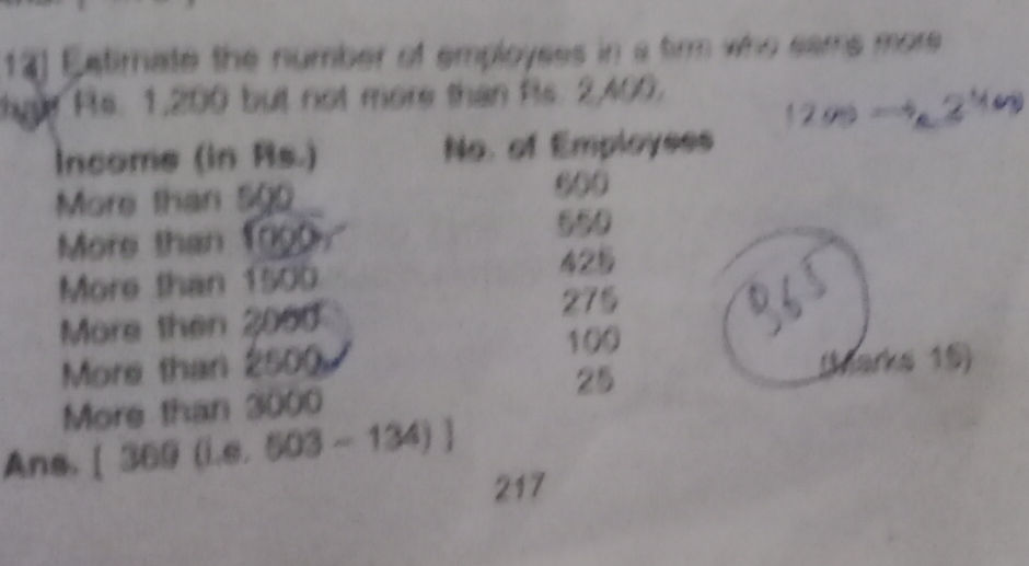 12) Estimate the number of employees in a | StudyX