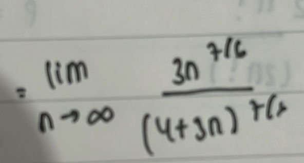 $_{n } {3n^{ {7}{16}}}{(4+3n)^{7(x)}}$ | StudyX