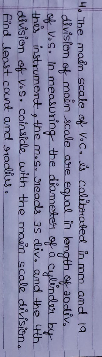 4. The main scale of Voc. is calibrated in | StudyX
