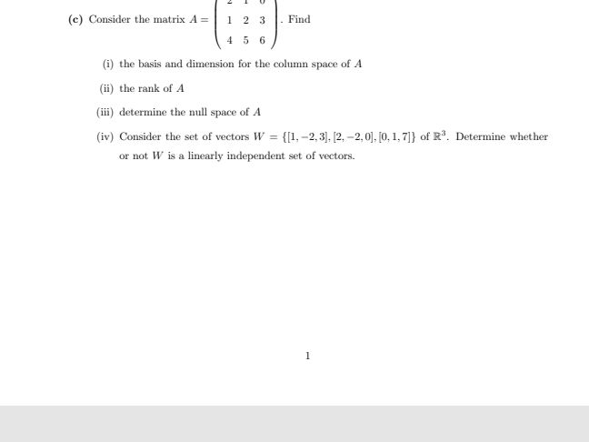 (c) Consider the matrix $A = 2 1 0 1 | StudyX