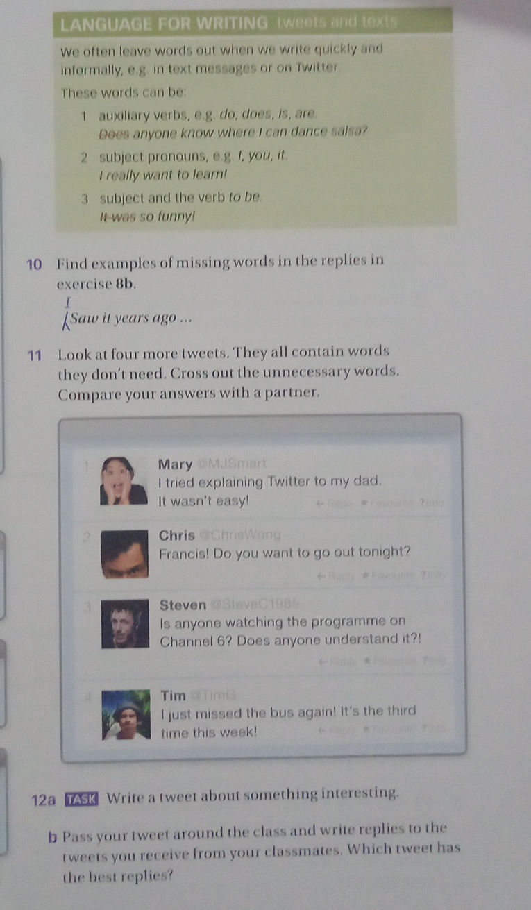 10 Find examples of missing words in the | StudyX