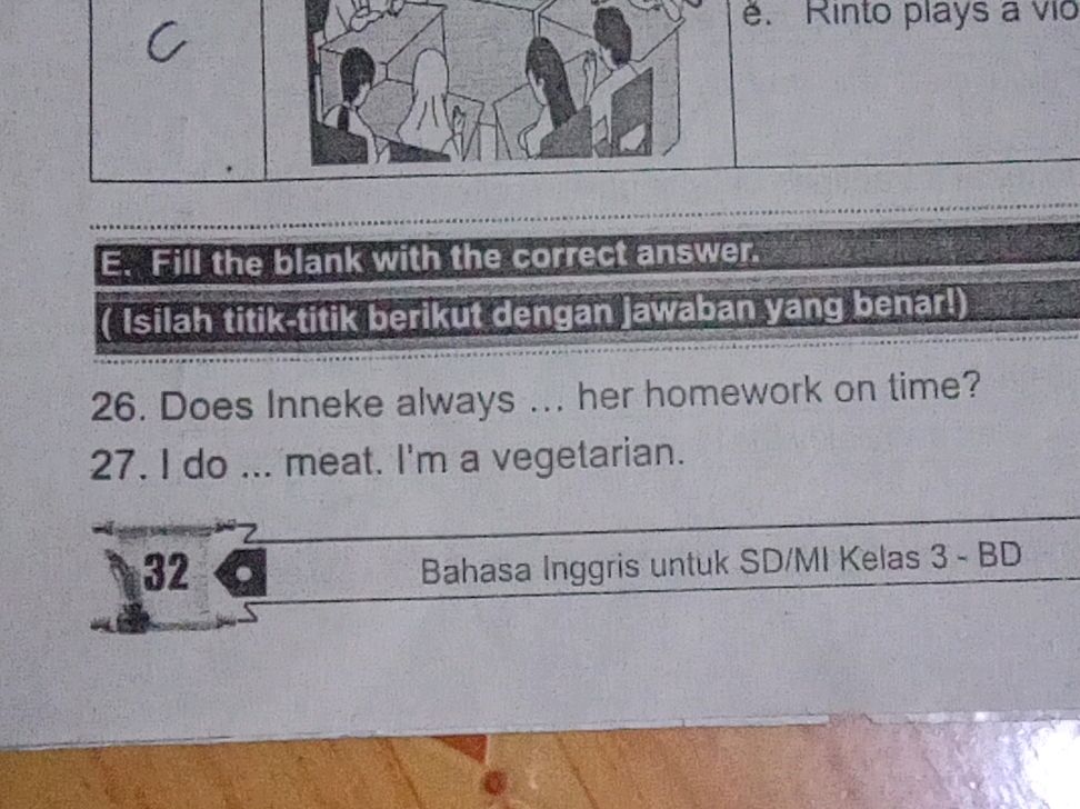 E. Fill the blank with the correct answer. | StudyX