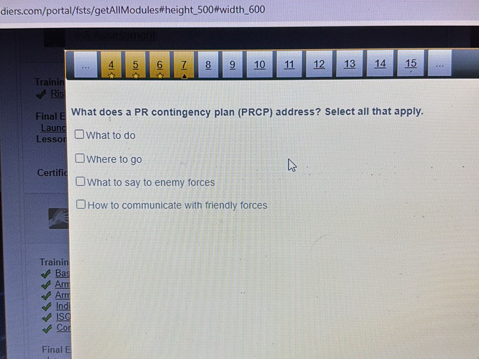 What does a PR contingency plan (PRCP) | StudyX