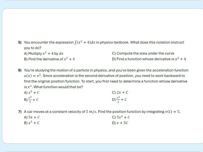 5) You encounter the expression $ (x^2 + | StudyX