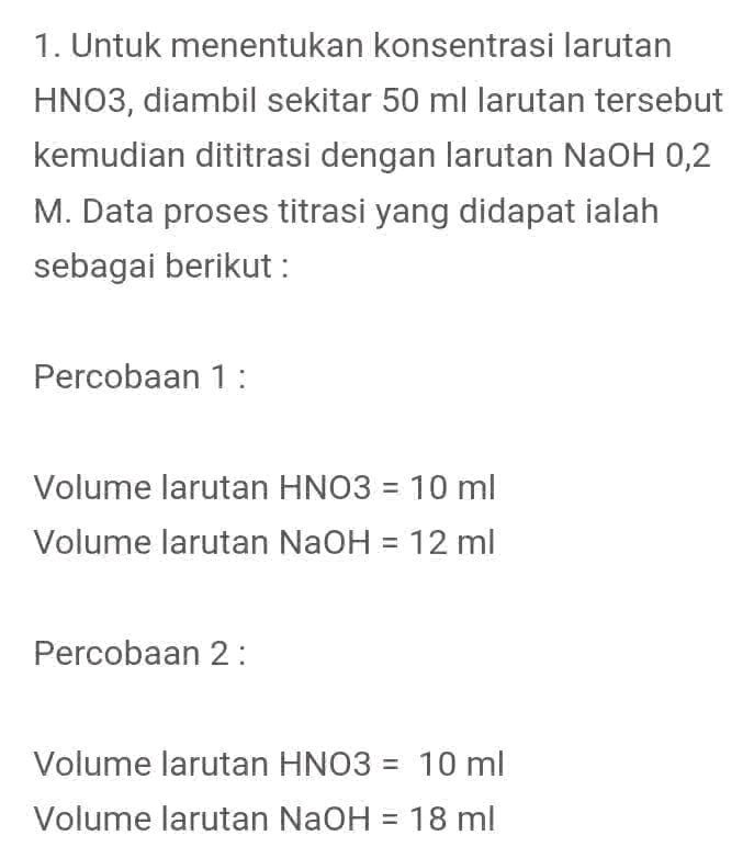 1. Untuk menentukan konsentrasi larutan | StudyX
