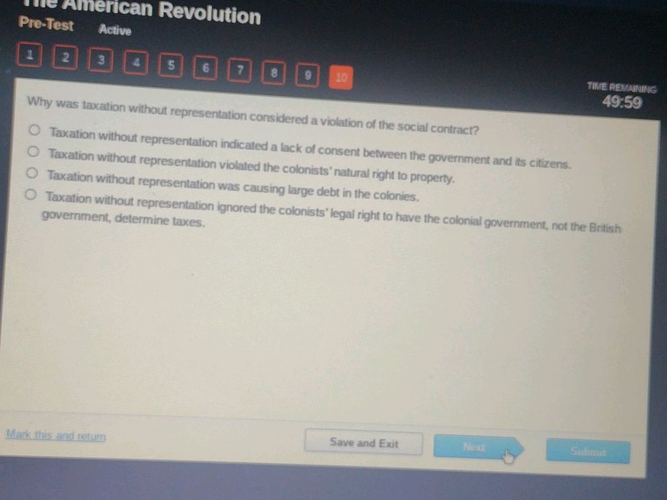 Why was taxation without representation | StudyX