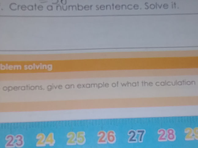 . Create a number sentence. Solve it. | StudyX