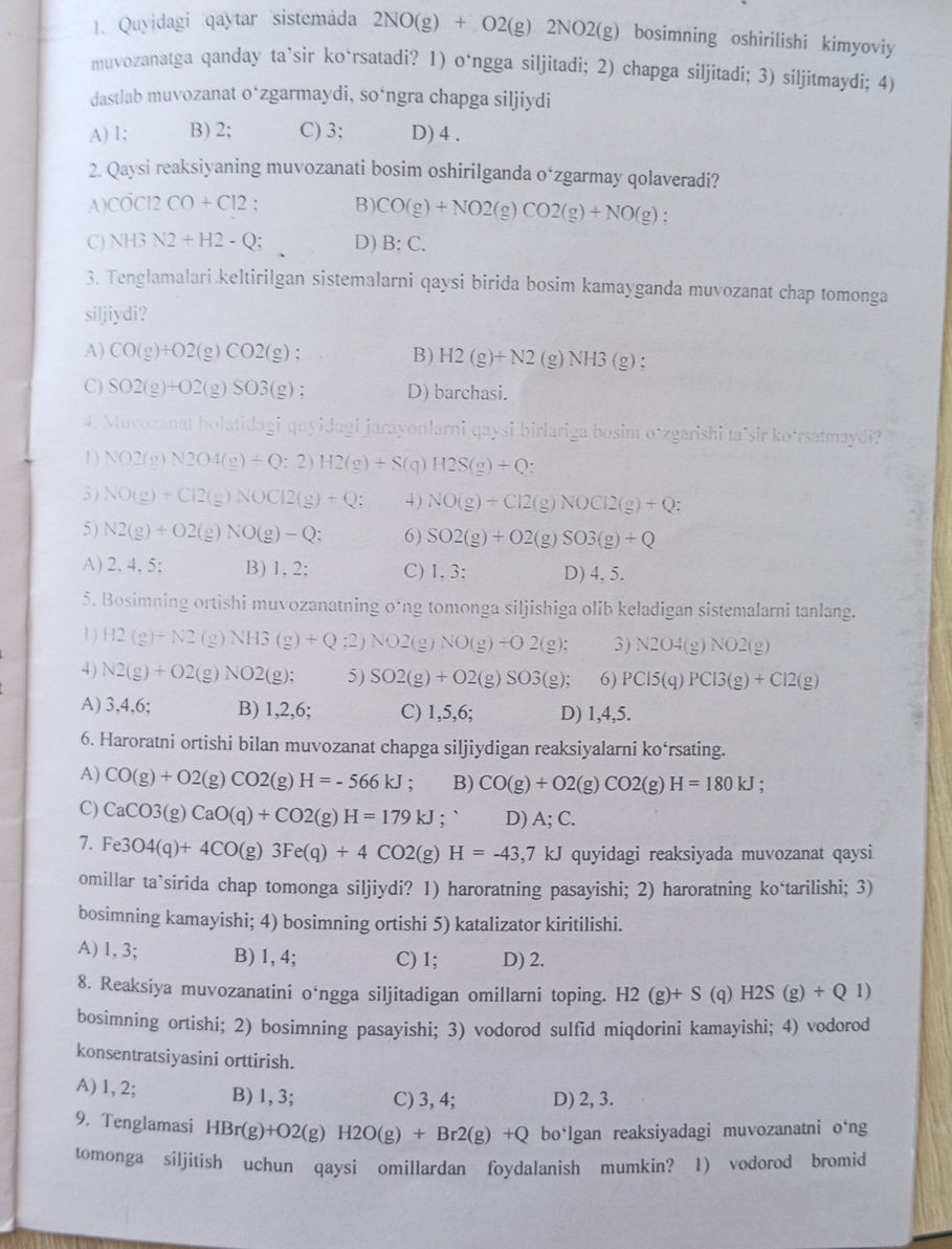 1. Quyidagi qaytar sistemada $2 | StudyX