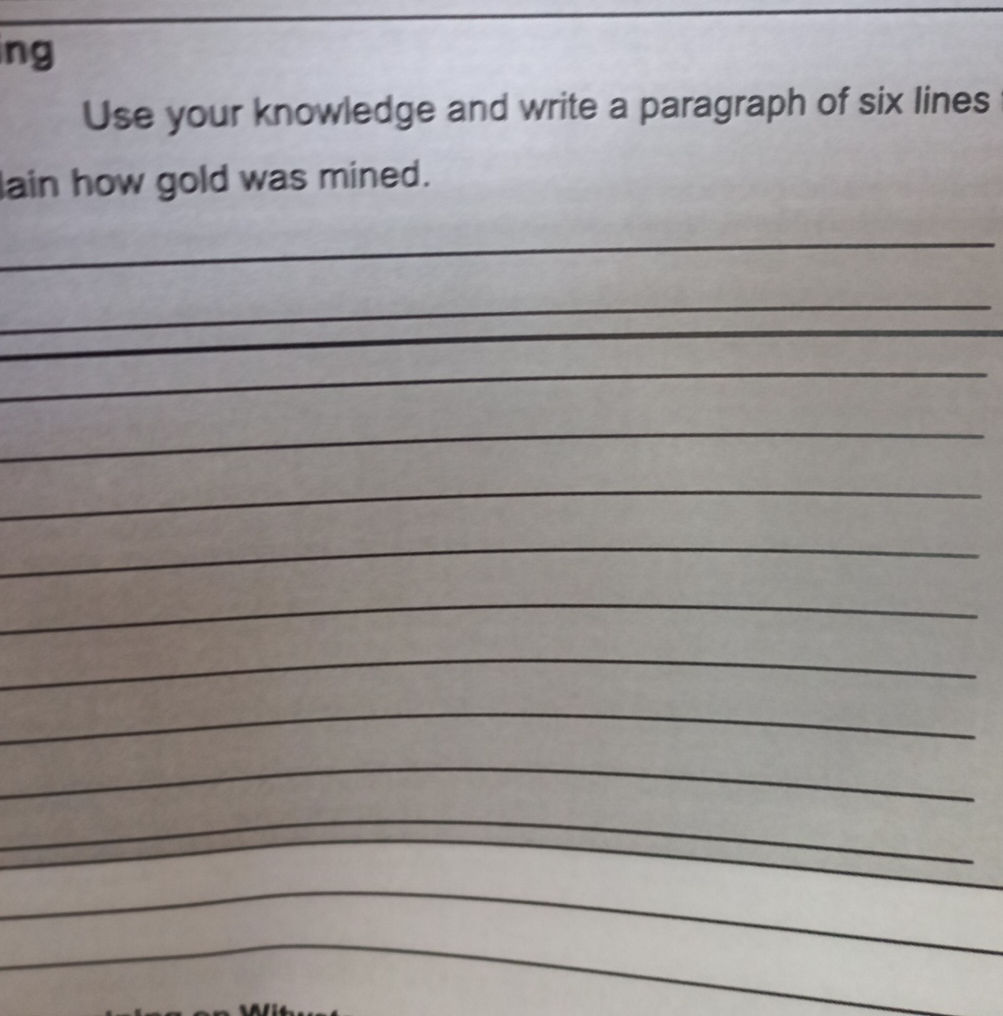 Use your knowledge and write a paragraph of | StudyX