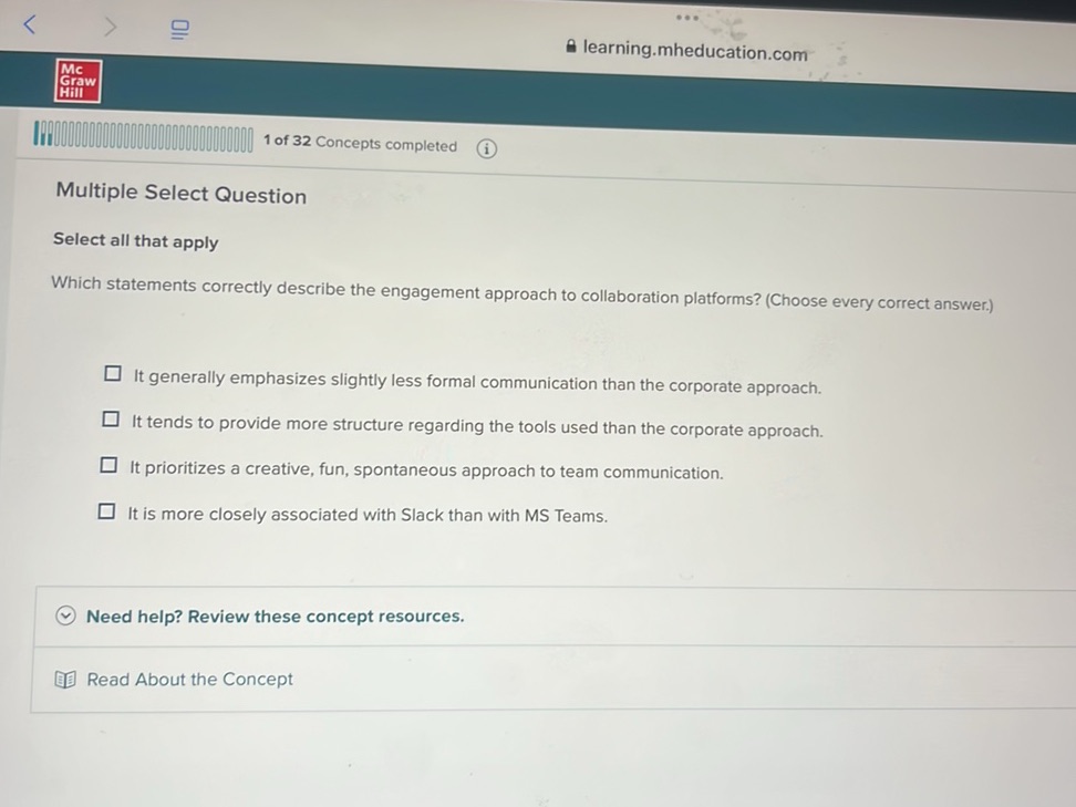 Which statements correctly describe the | StudyX