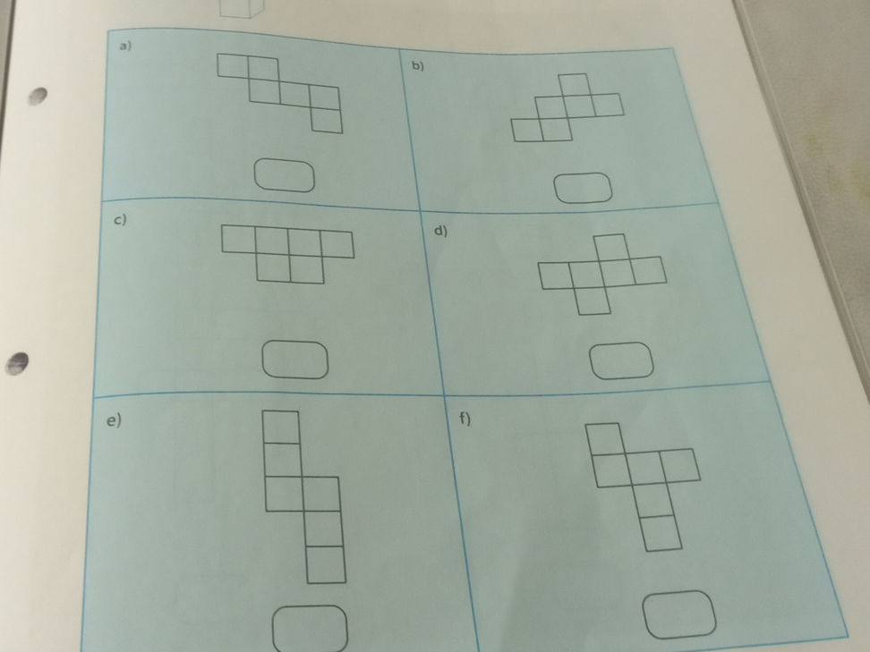 a) (Diagram of a 2D net of a cube) b) | StudyX