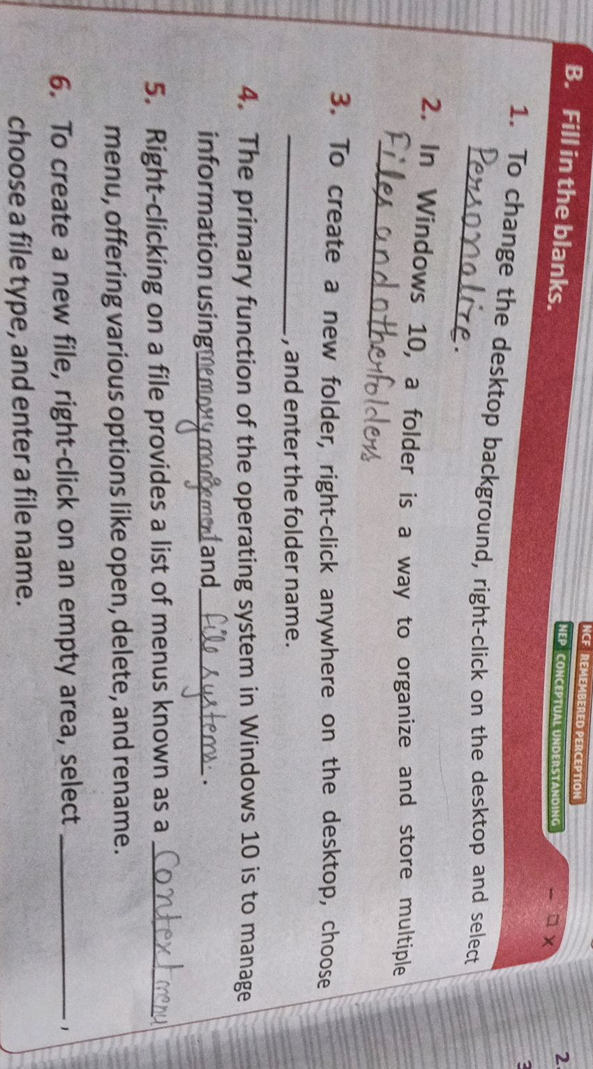 B. Fill in the blanks. 1. To change the | StudyX