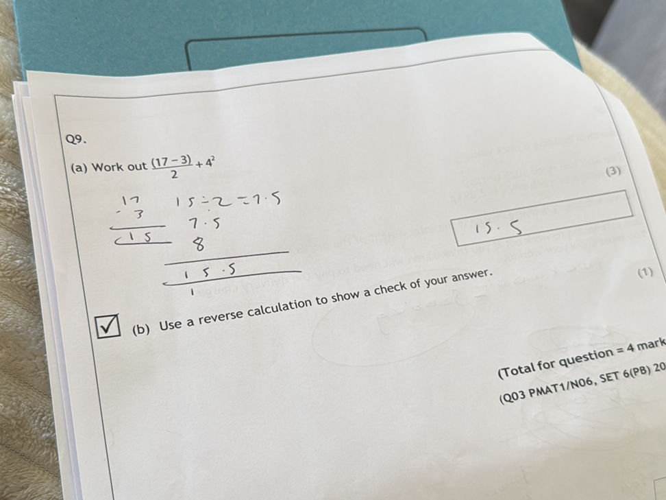 (a) Work out {(17-3)}{2} + 4^2 (b) Use a | StudyX