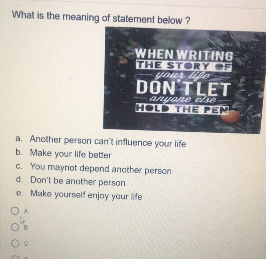 What is the meaning of statement below ? a. | StudyX