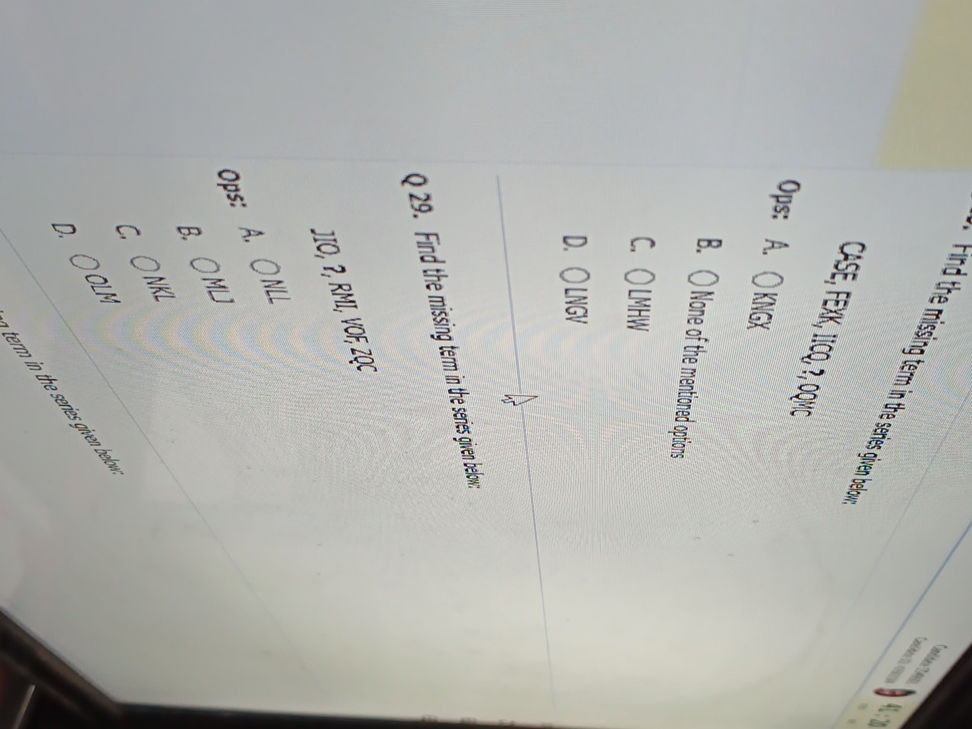 Find the missing term in the series given | StudyX