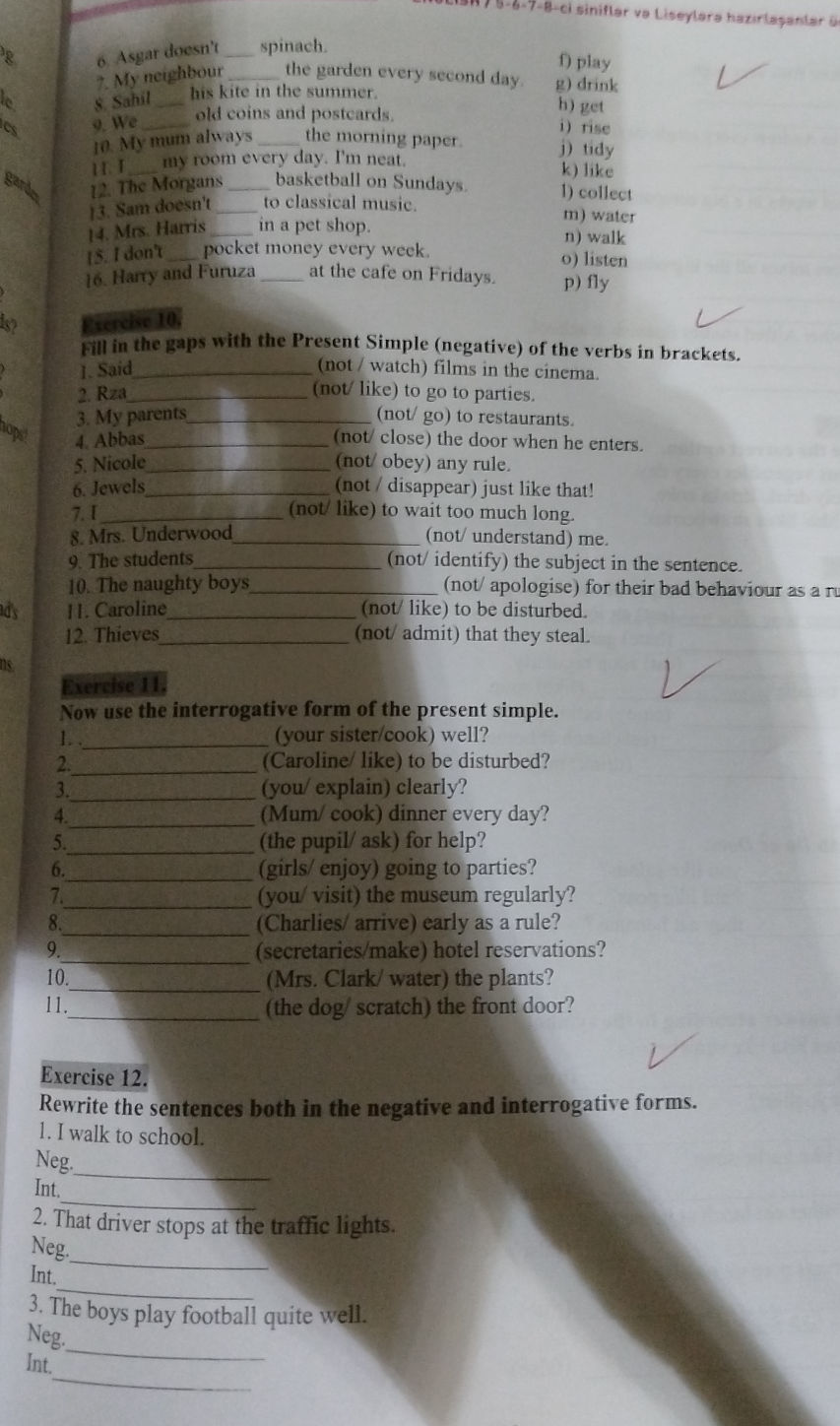 Exercise 10. Fill in the gaps with the | StudyX