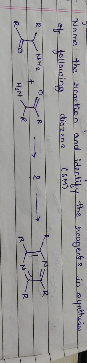 Name the reaction and identify the reagents | StudyX