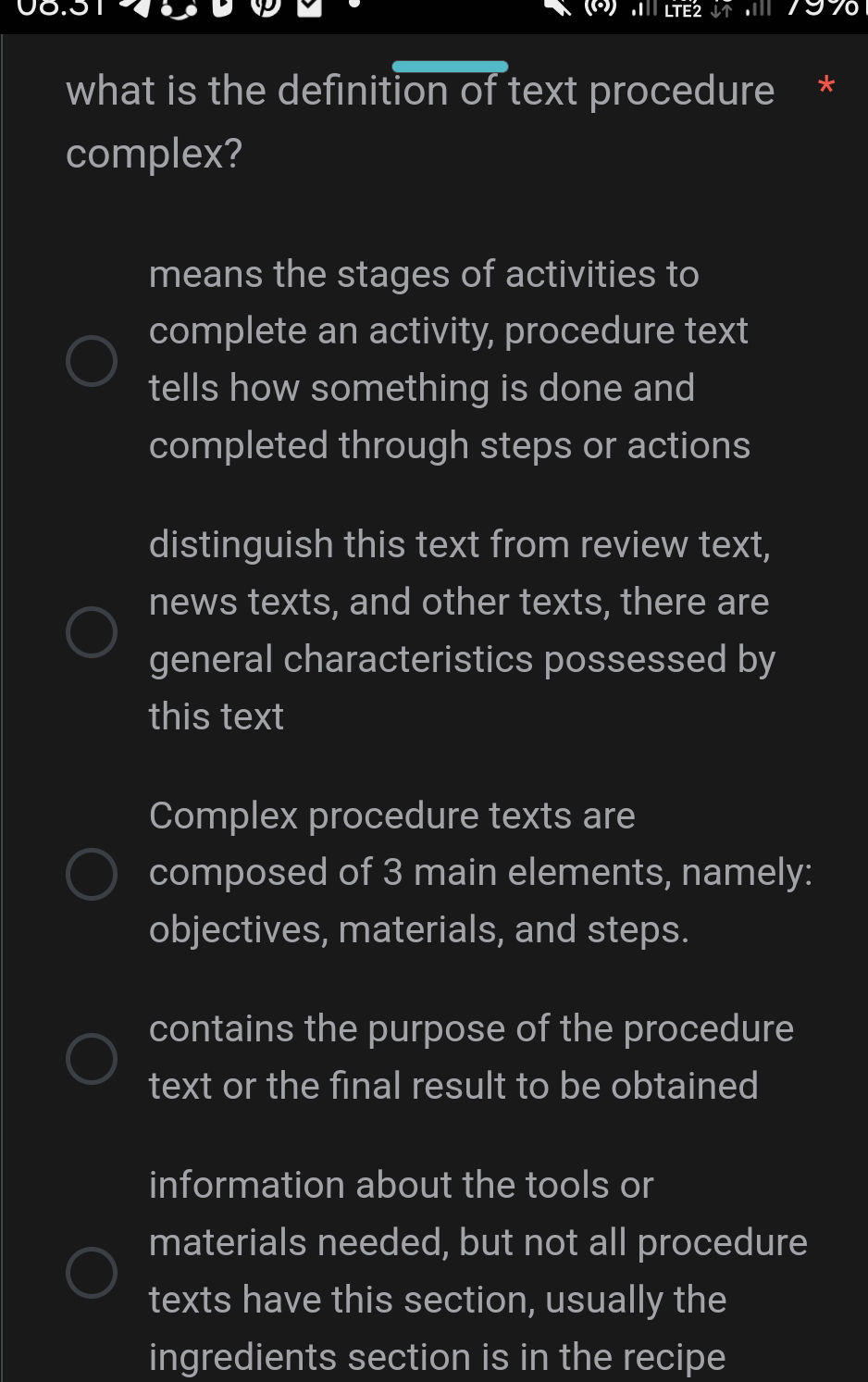 What is the definition of text procedure | StudyX