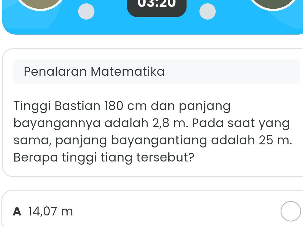 Tinggi Bastian 180 cm dan panjang | StudyX