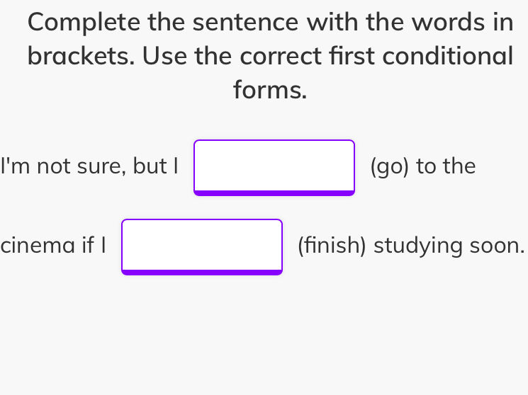 Complete the sentence with the words in | StudyX