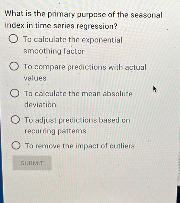 What is the primary purpose of the seasonal | StudyX