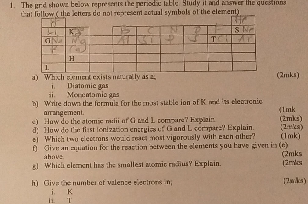 1. The grid shown below represents the | StudyX