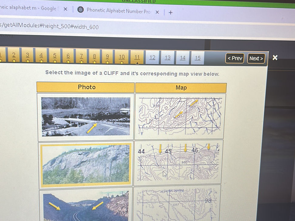 Select the image of a CLIFF and it's | StudyX