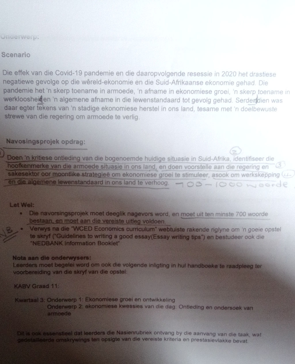 Doen 'n kritiese ontleding van die | StudyX