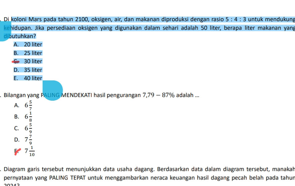 Di koloni Mars pada tahun 2100, oksigen, | StudyX