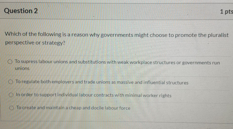 Which of the following is a reason why | StudyX