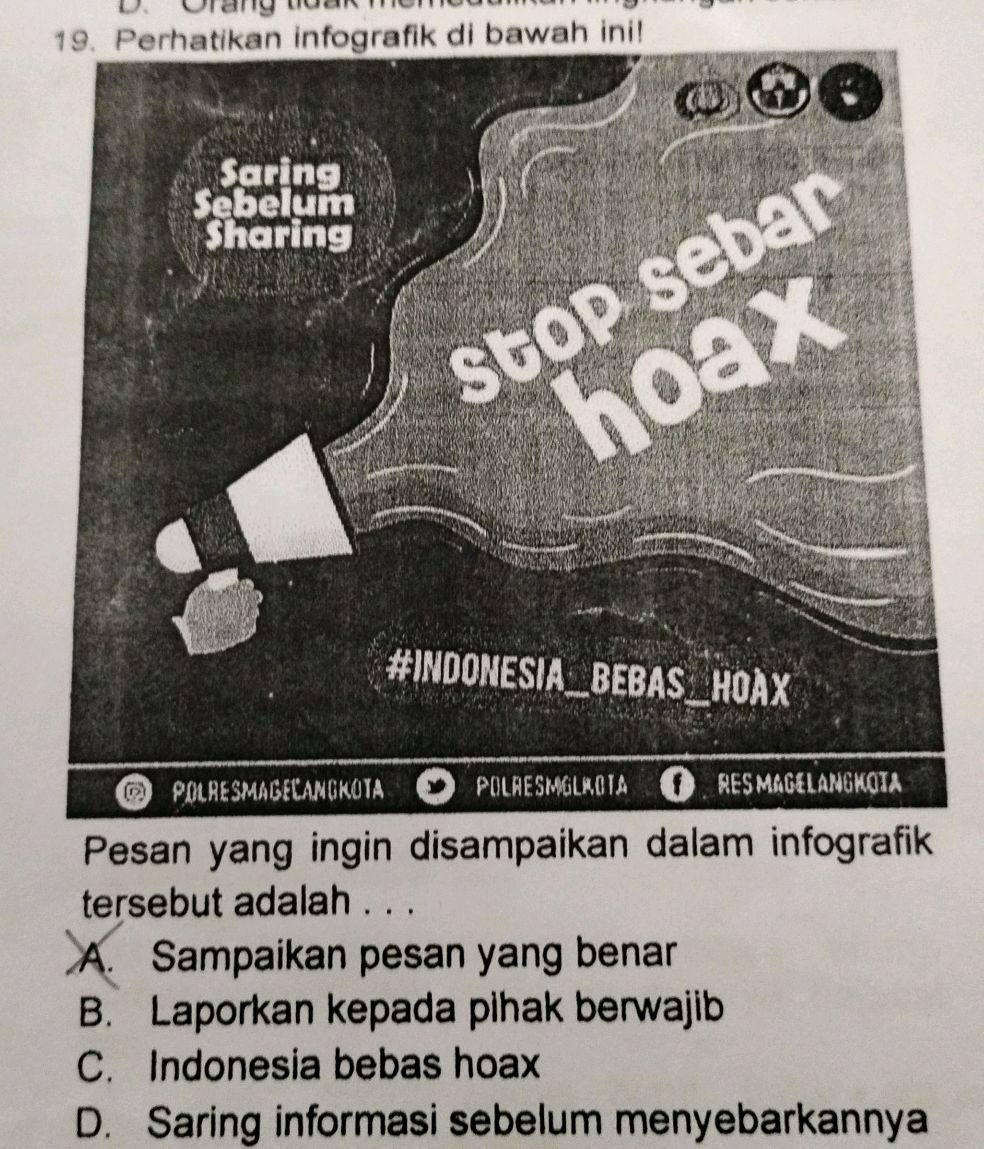 19. Perhatikan infografik di bawah ini! | StudyX