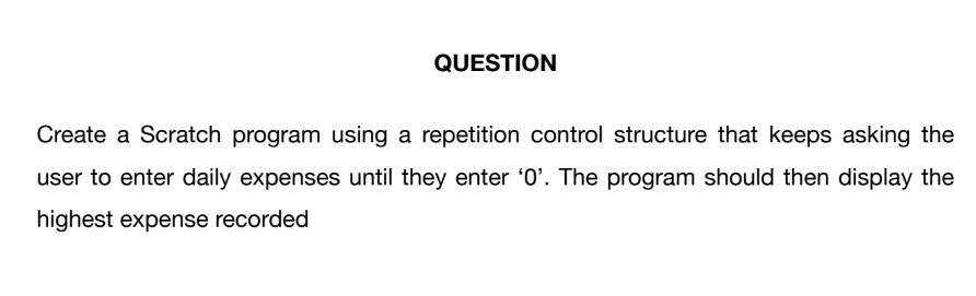 Create a Scratch program using a repetition | StudyX