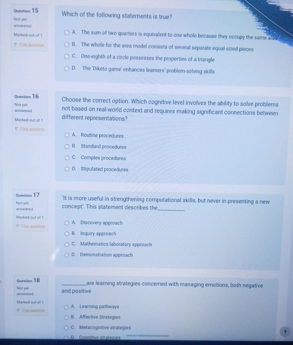 Question 15 Which of the following | StudyX