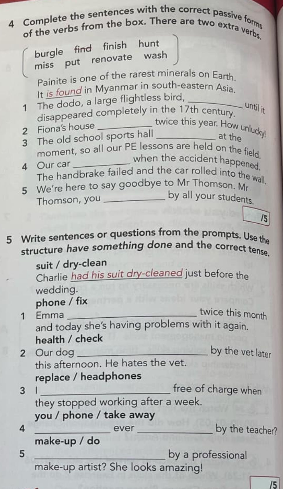 4 Complete the sentences with the correct | StudyX