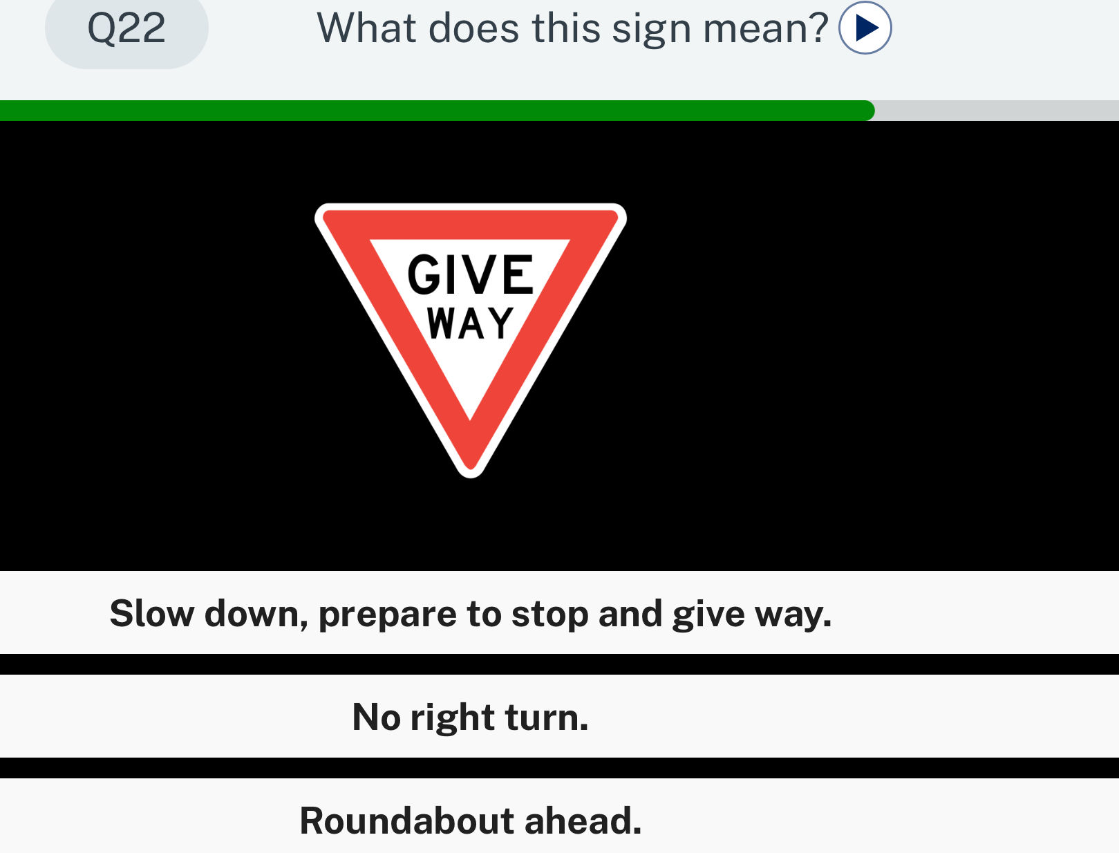 What does this sign mean? Slow down, | StudyX