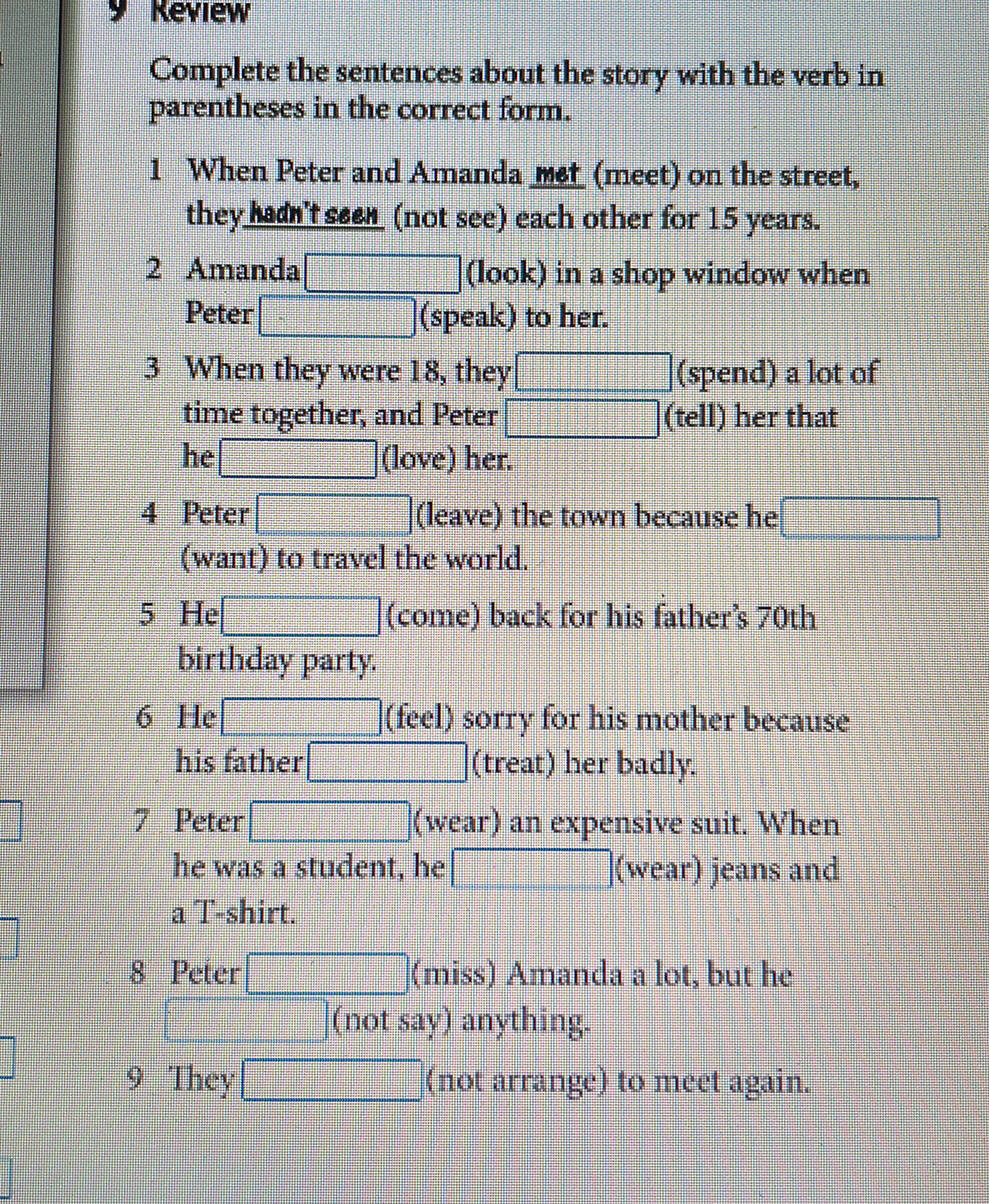 Complete the sentences about the story with | StudyX