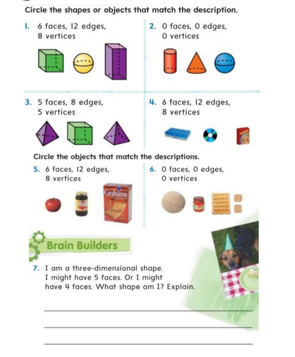 Circle the shapes or objects that match the | StudyX