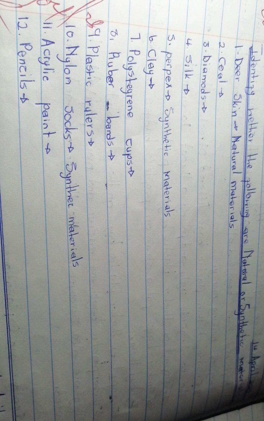 Identify whether the following are Natural | StudyX