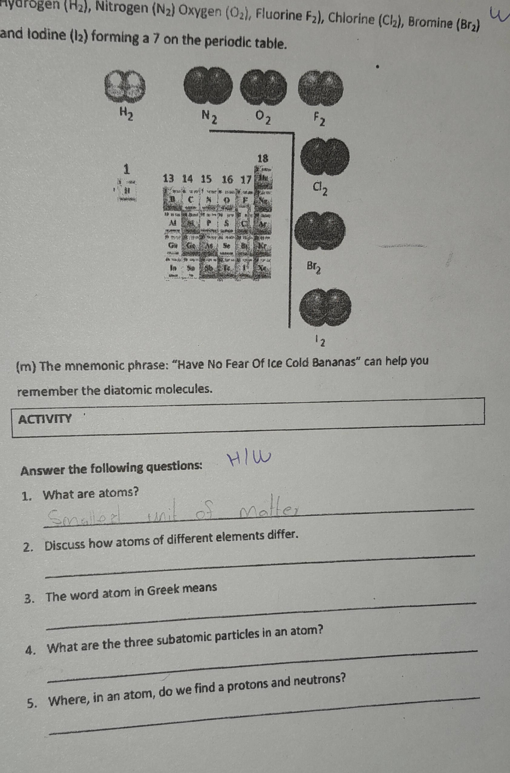 (m) The mnemonic phrase: "Have No Fear Of | StudyX